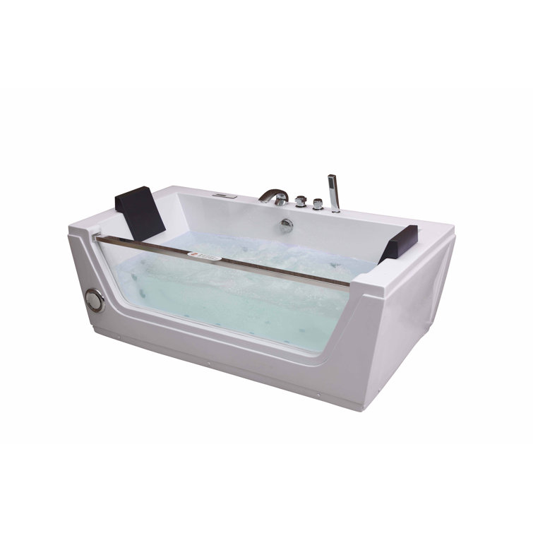 Espace Habitation GBI Baignoire combinée autoportante en fibre de verre 69 po x 33 po avec ...